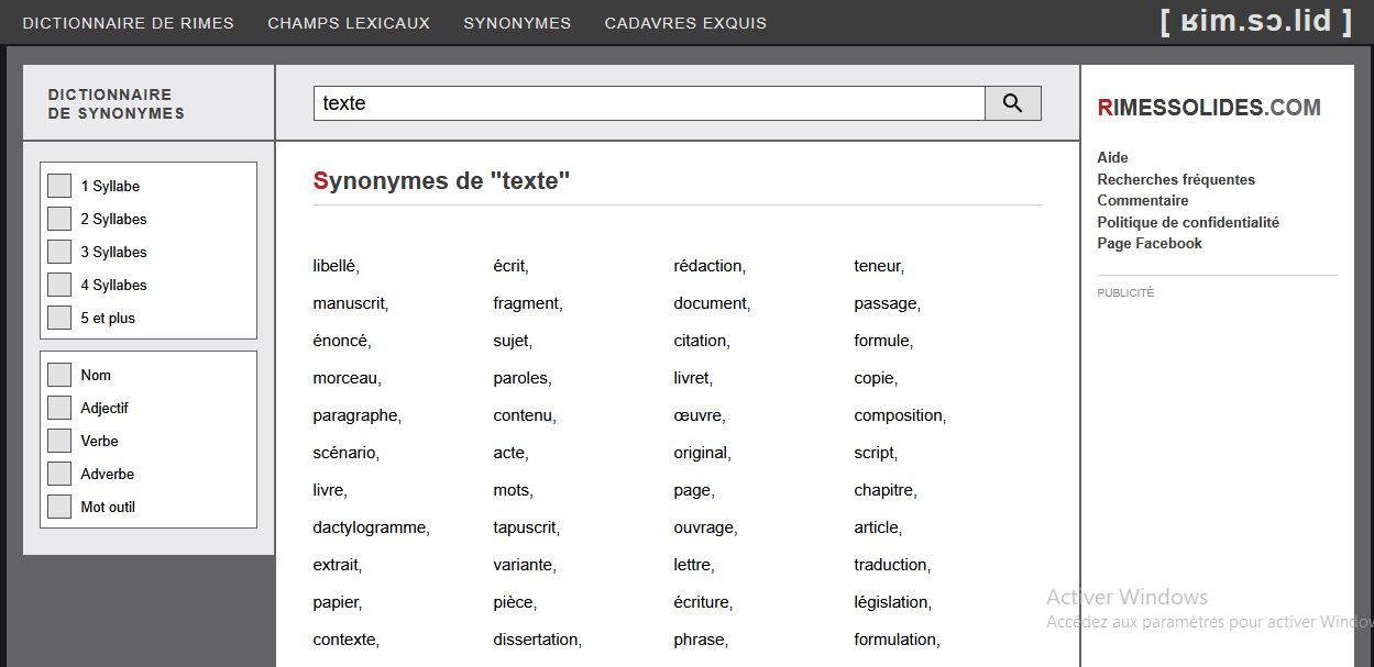 Rimessolides : outil gratuit pour enrichir le champ lexical d’un ...